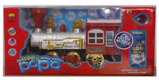 Happy Papa Motion Train - Lights up, Plays music, Blows Bubbles and ...