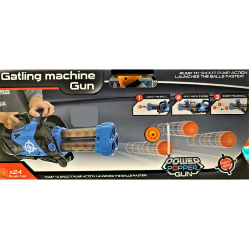 Power Popper Gatling Machine Gun Rapid Fire Foam Ball High Quality ...