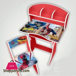 Spider Man Bat Man Wooden Study Table & Chair Set For Kids in Pakistan