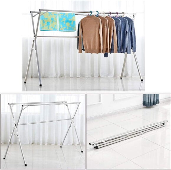 Clothes Airer Folding Retractable Drying Racks Indoor and Outdoor ...