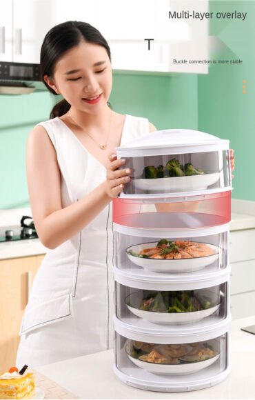 Food Storage Box with Lid Heat Preservation Dustproof Multi-layer Food ...