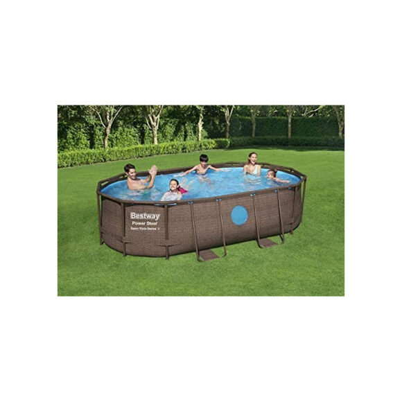 Bestway - 54714 Power Steel Swim Vista Series Oval Frame Pool in Pakistan