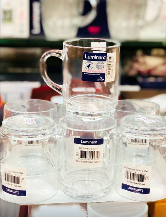 Luminarc Nordic Coffee & Tea Glass Mugs Cups 250ml - Pack of 6 in Pakistan