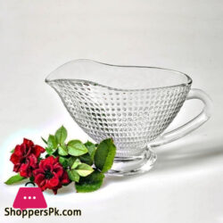 Raita Chutney Serving Glass Bowl with Handle Glass Boat Pack of 2 in ...