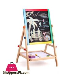 Buy Wooden Kids Learning Art Easel Magnetic Stationery Double Sided Drawing Board Kit - at Best ...