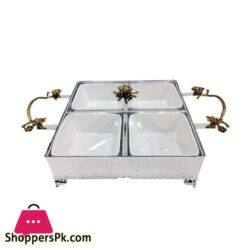 ORCHID Square Condiment Silver Set 4 Part in Pakistan