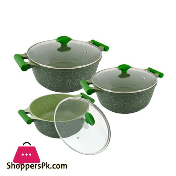 Prestige Essential Granite Cookware Set of 6 Pcs Green– 80968 in Pakistan