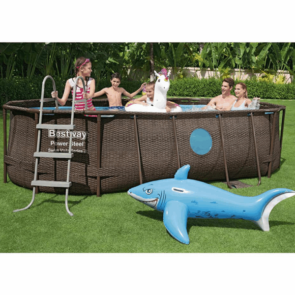 Buy Bestway Power Steel Swim Vista Oval Pool 427x250x100CM - 56714 at Best Price in Pakistan