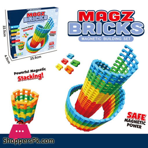 Magz-Bricks 60 Piece Magnetic Building Set, Magnetic Building Blocks ...