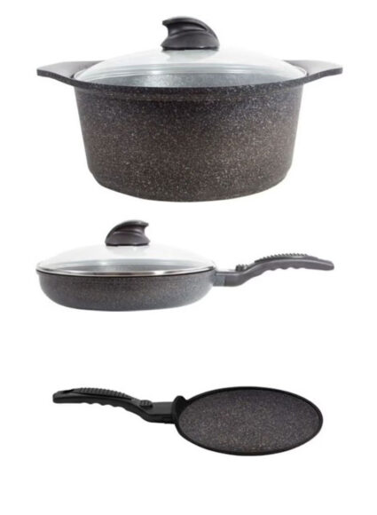 Arshia Cast Aluminium Cookware 9 Piece Set in Pakistan