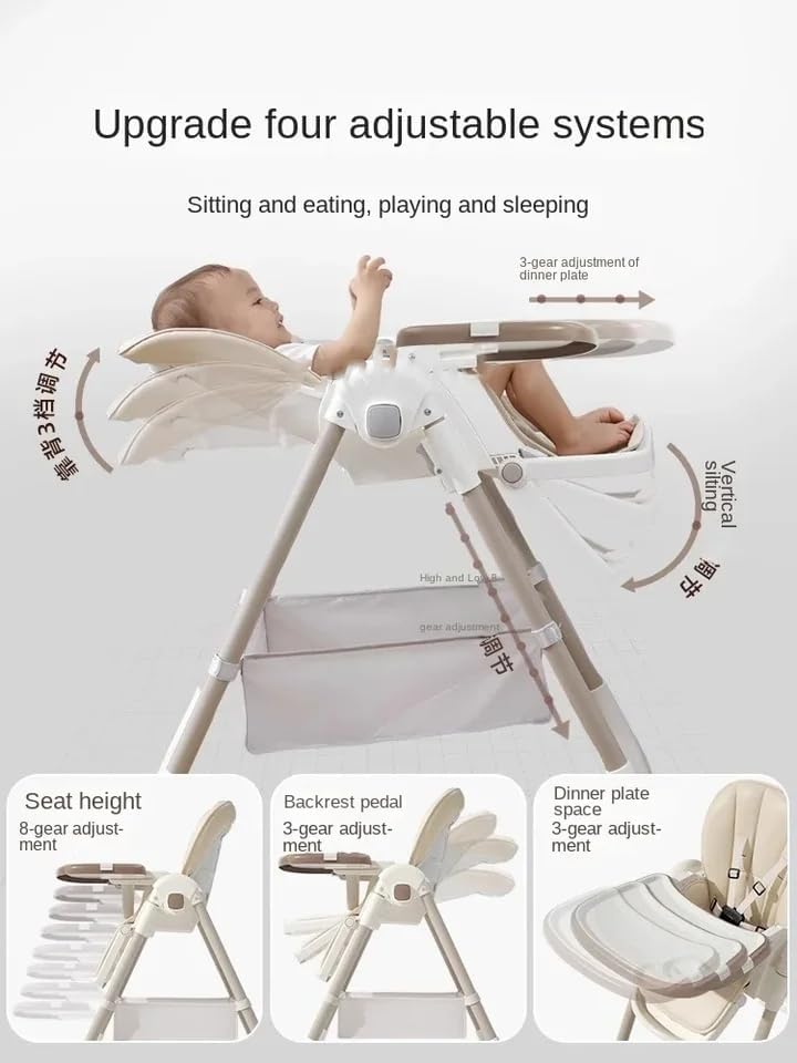 Kidilo Baby Dining Chair Baby High Chair-2-in-1 Height Adjustable ...